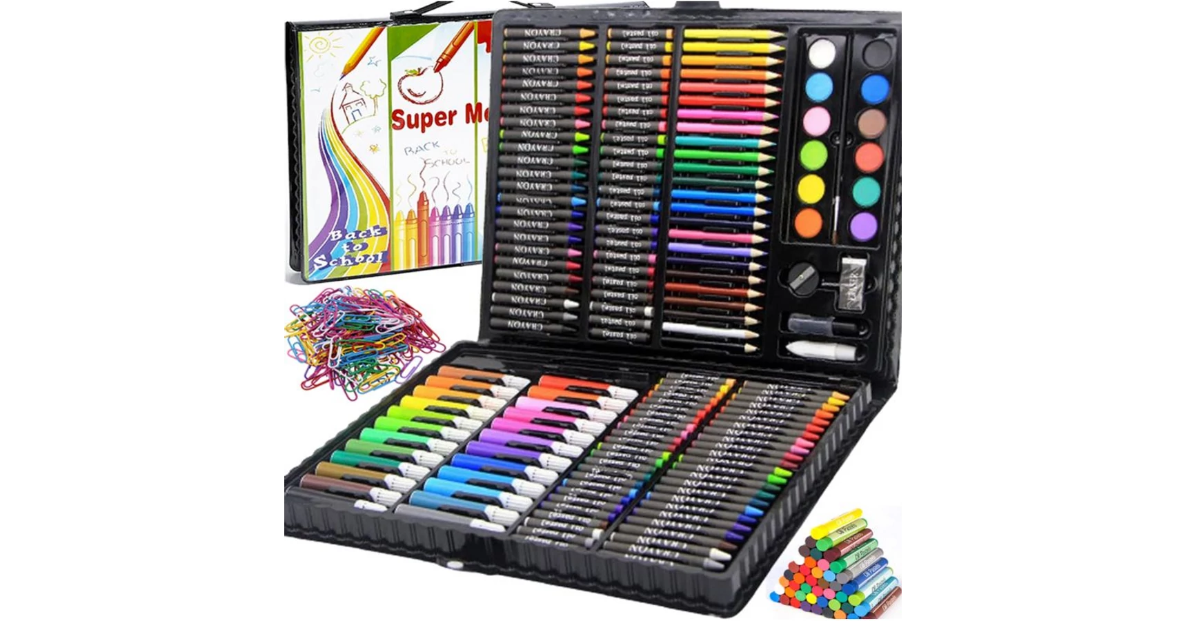 208 részes gyerek rajz és festőkészlet praktikus bőröndben - Játékok ...