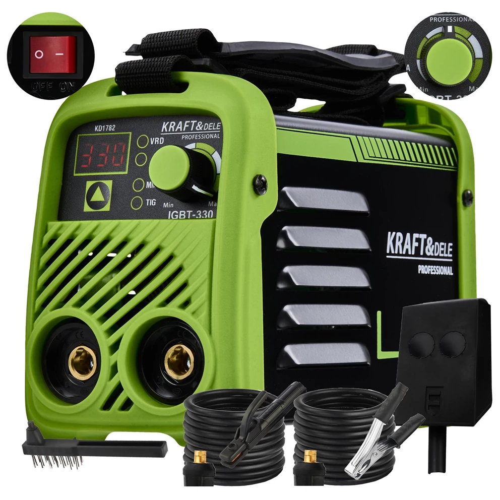 Kraft&Dele MMA, TIG, LIFT, VRD, LCD inverteres hegesztőgép, KD1782, 20 ...